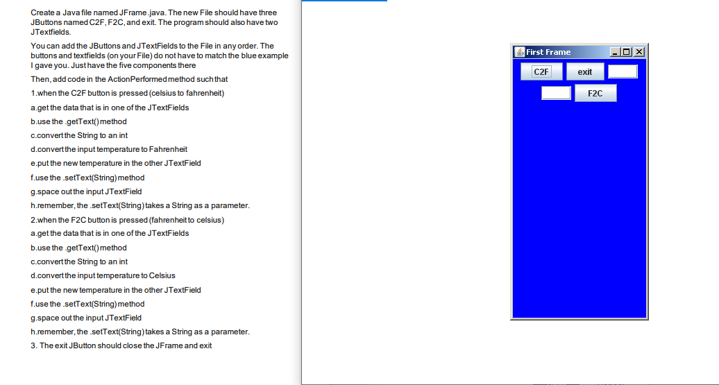 Solved First Frame LOX C2F exit F2C Create a Java file named | Chegg.com