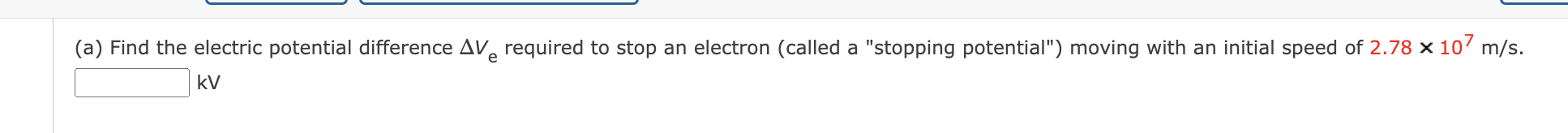 Solved (a) ﻿Find the electric potential difference ΔVe | Chegg.com