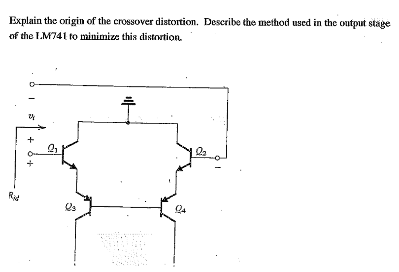 Solved Explain the origin of the crossover distortion. | Chegg.com