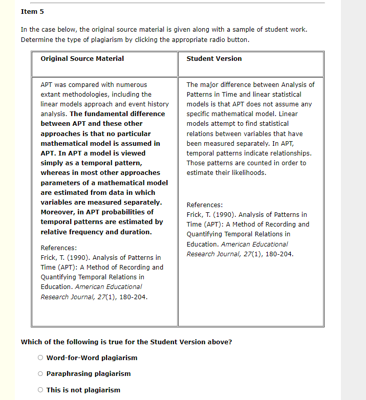 In the case below, the original source material is | Chegg.com