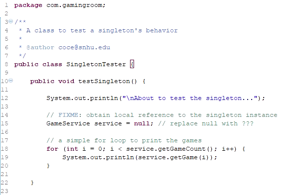 private static long nextGameId =1; // FIXME: Add | Chegg.com