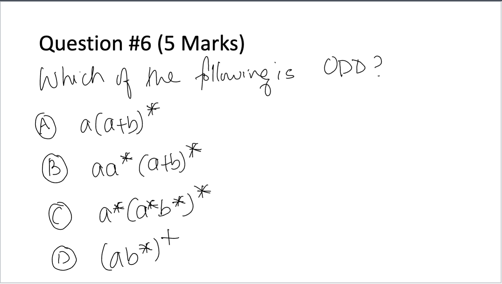 Solved Question #6 (5 ﻿Marks) ﻿Question #6 ﻿ContinuedWhich | Chegg.com