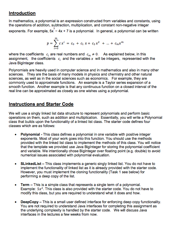 Introduction In mathematics, a polynomial is an | Chegg.com