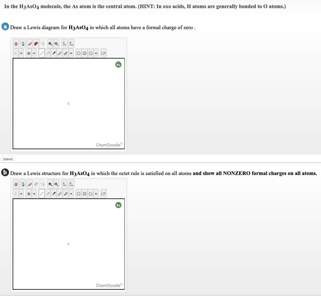 Solved In the H3 AsO4 molecule, the As atom is the central | Chegg.com