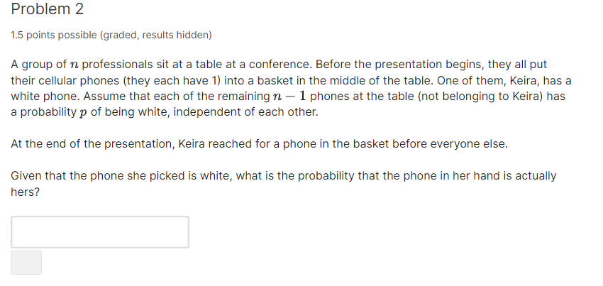 Solved Problem 2 1.5 points possible (graded, results | Chegg.com