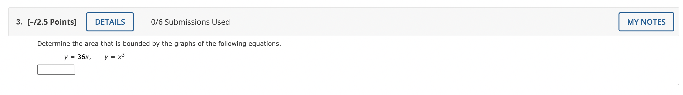 Solved [-/2.5 Points] 0/6 Submissions Used Determine the | Chegg.com