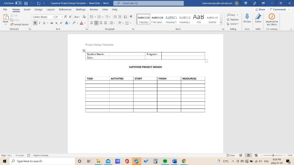 Project Plan - First Draft and Summary of | Chegg.com