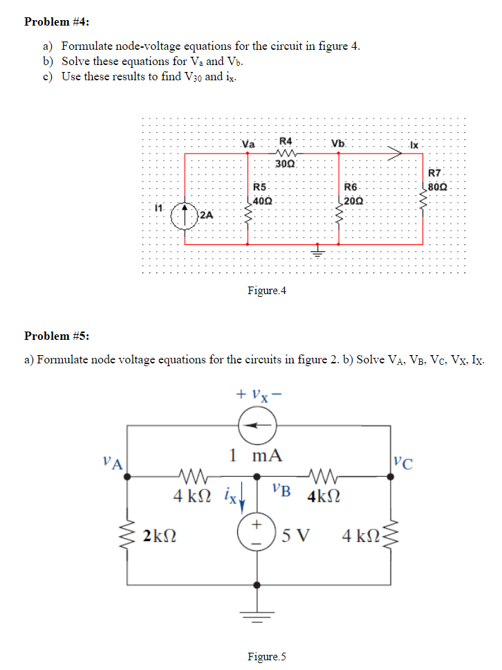 Solved Problem #4: a) Formulate node-voltage equations for | Chegg.com