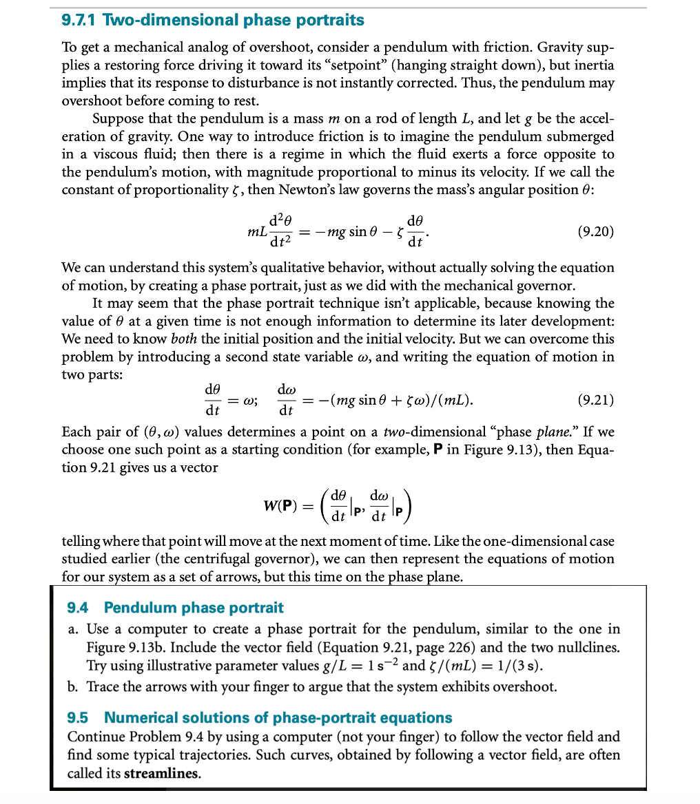 9.71 Two-dimensional phase portraits To get a | Chegg.com