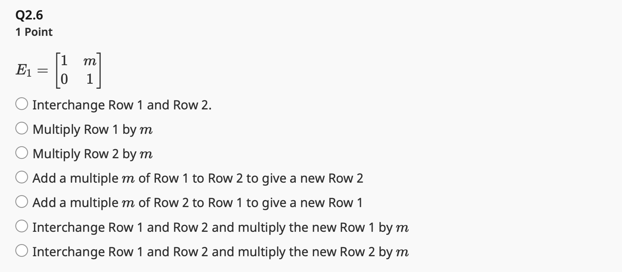 Solved Q2 Elementary matrices and row operations 7 Points | Chegg.com