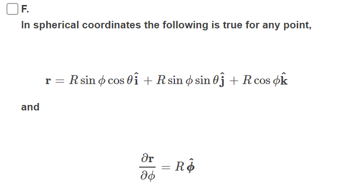 Solved OE. The divergence of a vector written in spherical | Chegg.com