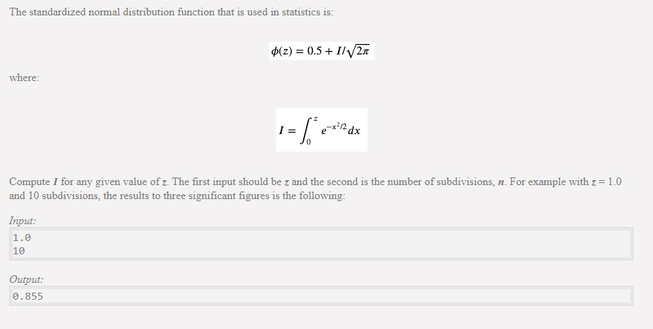 Solved The standardized normal distribution function that is | Chegg.com
