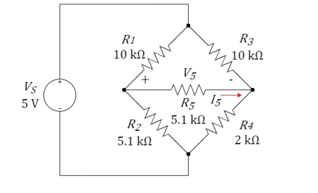 Solved Using Mesh Analysis, calculate V5 and I5 for the | Chegg.com