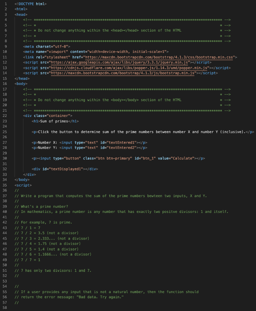 Solved Write a program that computes the sum of the prime | Chegg.com