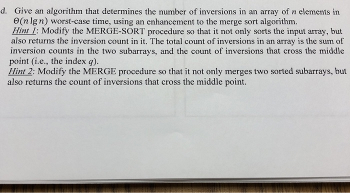 Solved MERGE(A, P,q.r . n-q-P+1 ifp
