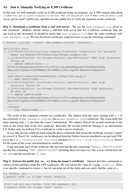 3 Lab Tasks SEED Labs – RSA Public-Key Encryption | Chegg.com