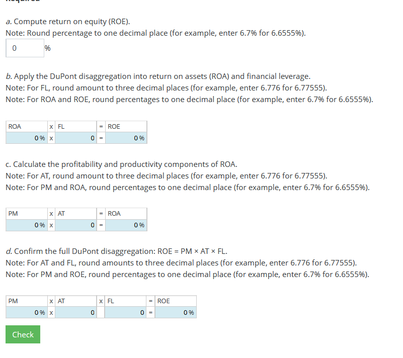 Solved Compute the DuPont Disaggregation of ROE Refer to the | Chegg.com