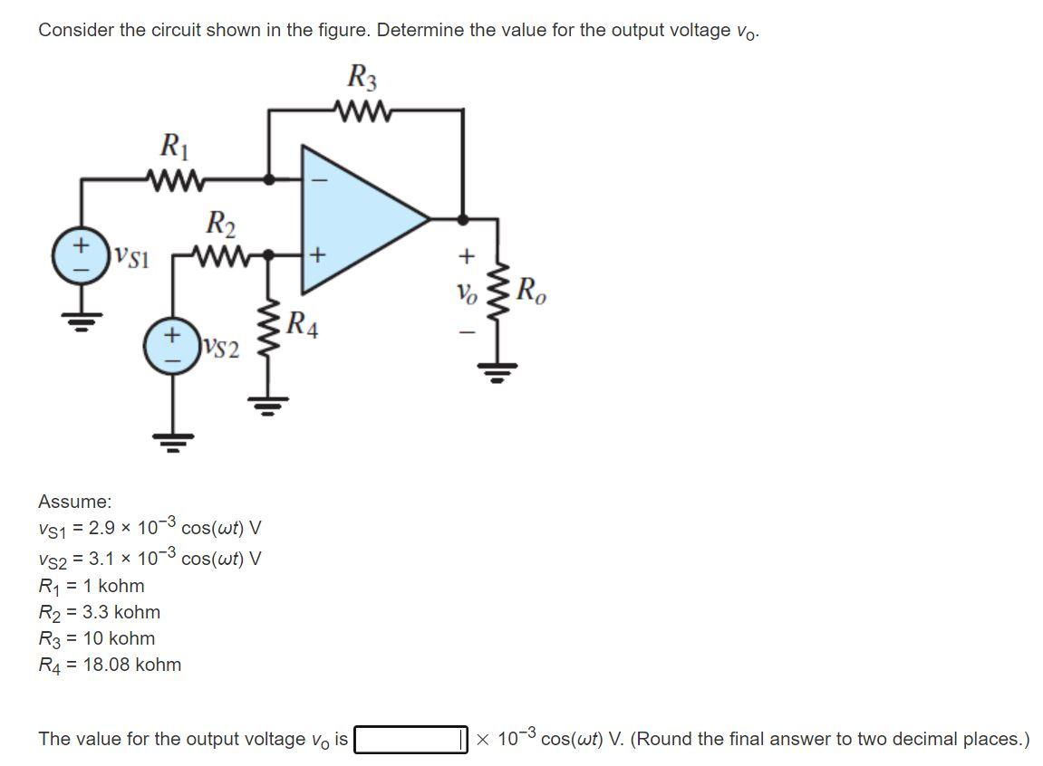 Solved Consider the circuit shown in the figure. Determine | Chegg.com