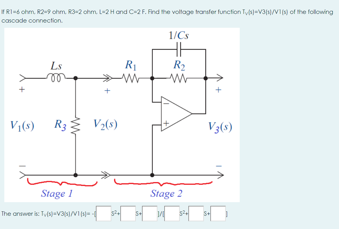 Solved If R1=6 ohm, R2=9 ohm, R3=2 ohm, L=2 H and C=2 F. | Chegg.com