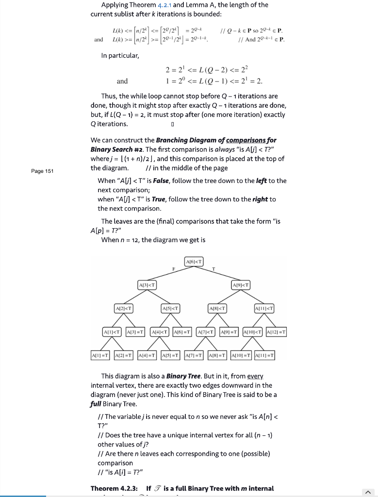 Solved Construct the branching diagram of comparisons for | Chegg.com