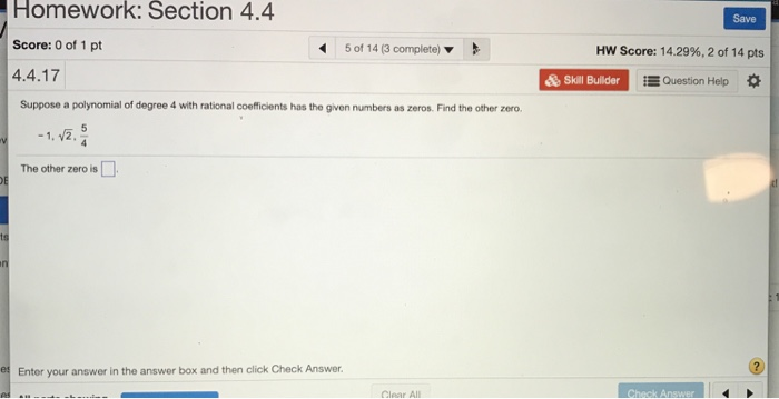 Solved Homework Section 4 4 Score 0 Of 1 Pt 4 4 Vq 3 Save