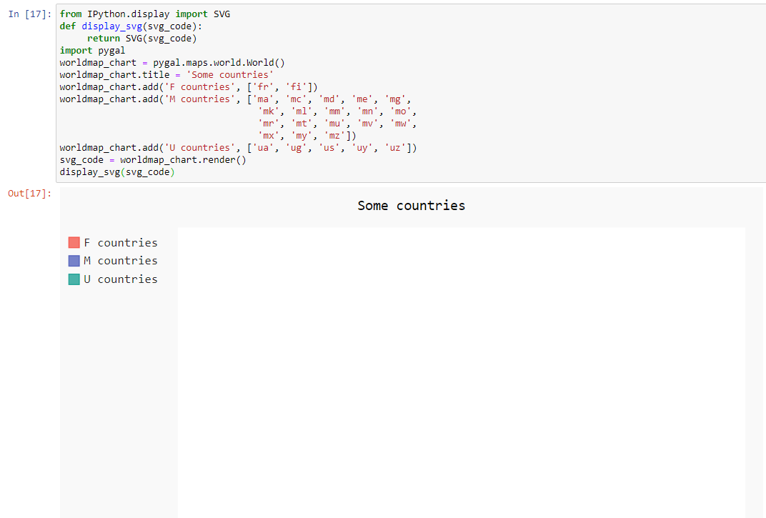 Solved How do I use pygal_maps_world ? Please give a | Chegg.com
