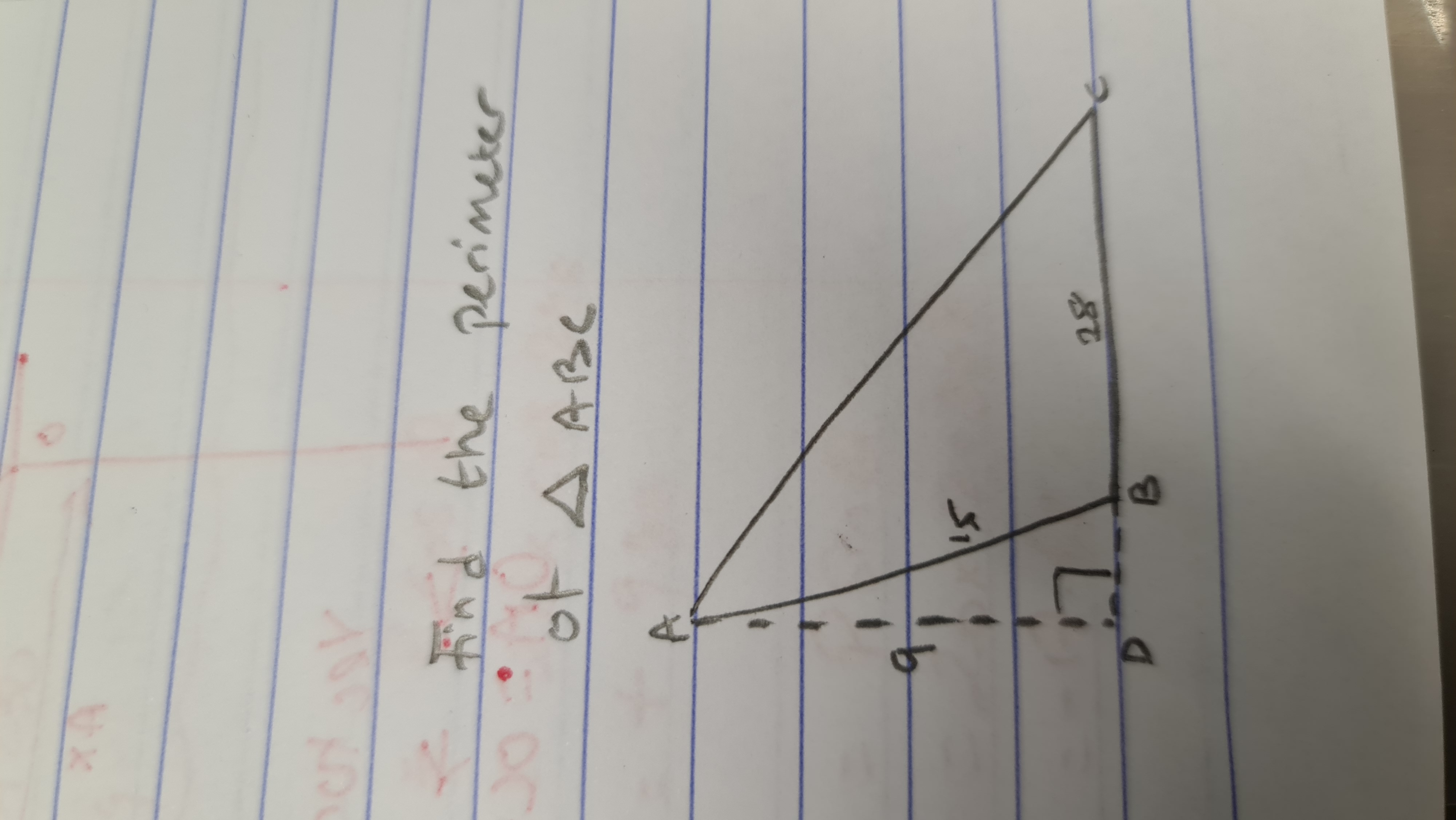 Solved Find the perimeter of ABC | Chegg.com