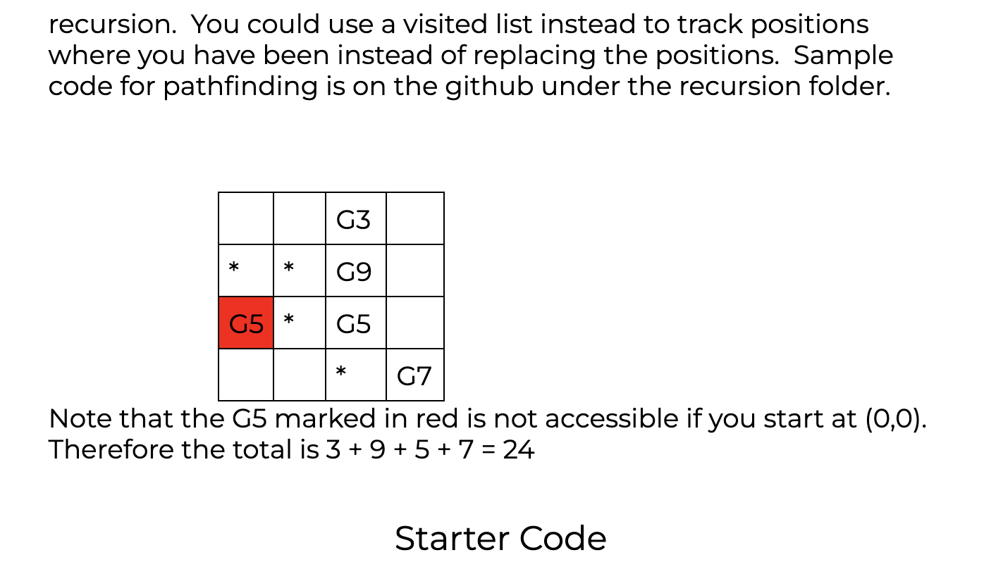 Solved Problem 4 - Gold Problem Create a recursive function | Chegg.com