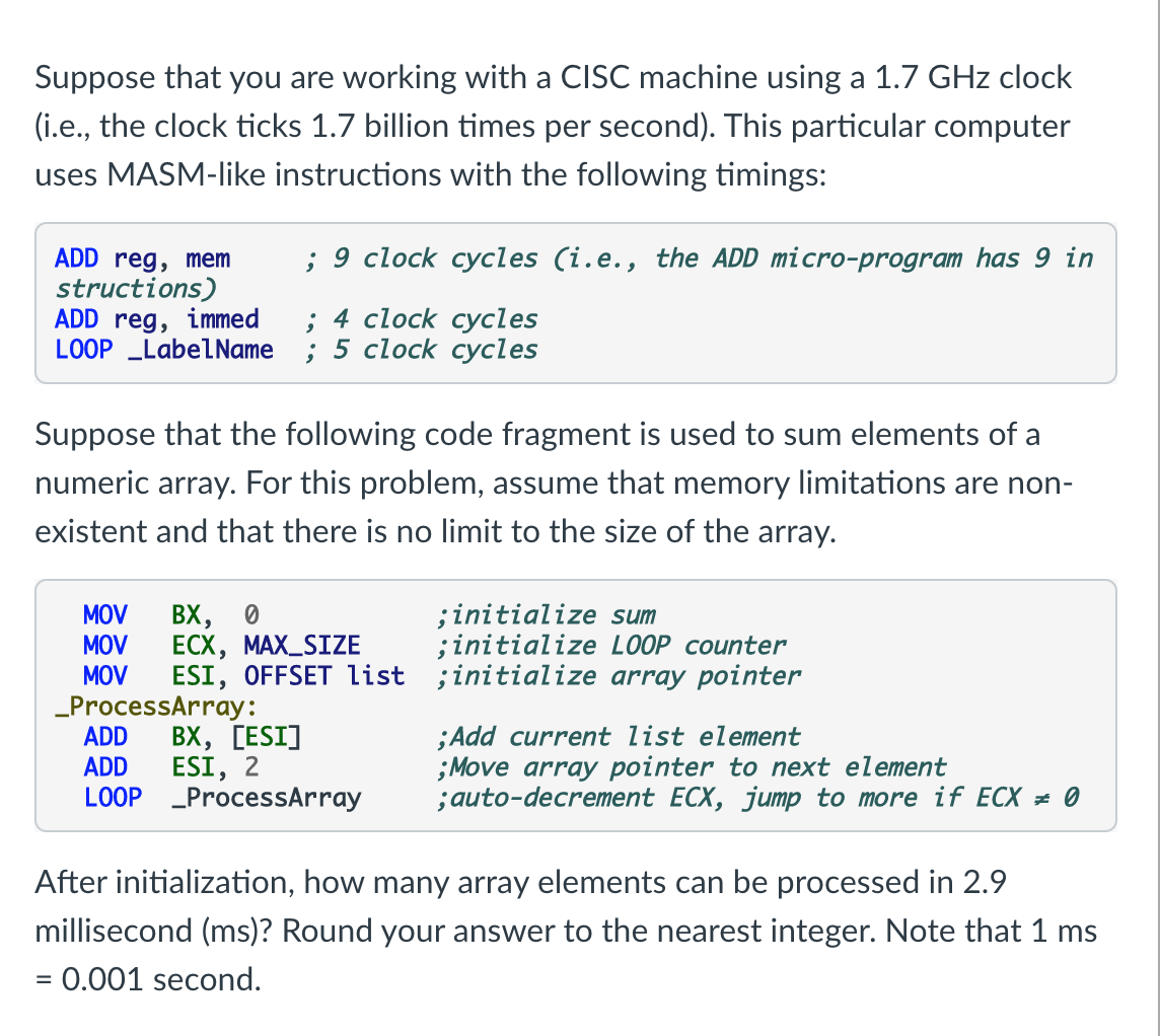 Solved Suppose that you are working with a CISC machine | Chegg.com