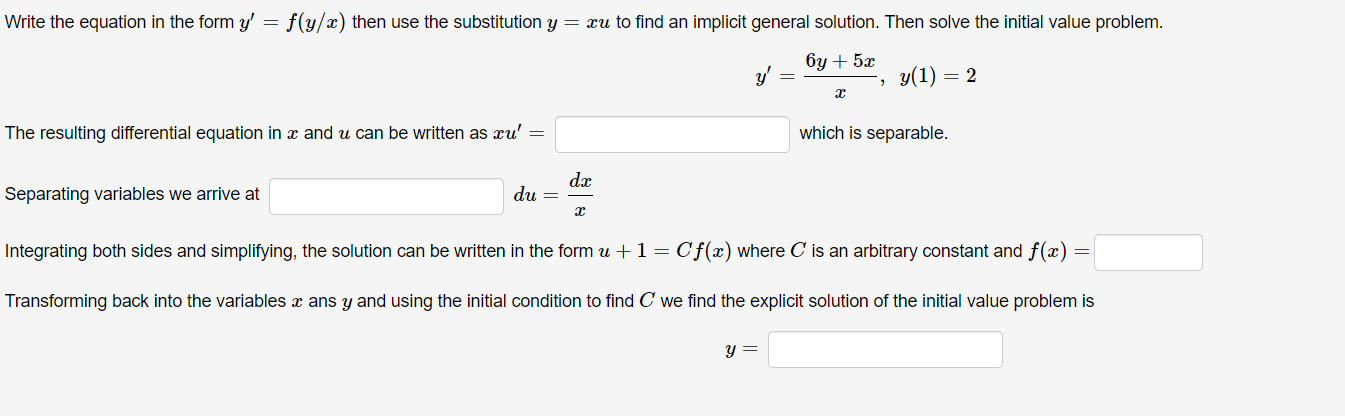 Solved The equation 5y′=x25xy+x2+y2, can be written in the | Chegg.com