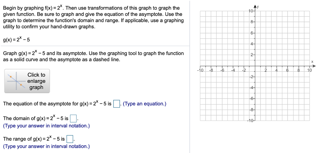 Solved Begin by graphing f(x) -2X. Then use transformations | Chegg.com
