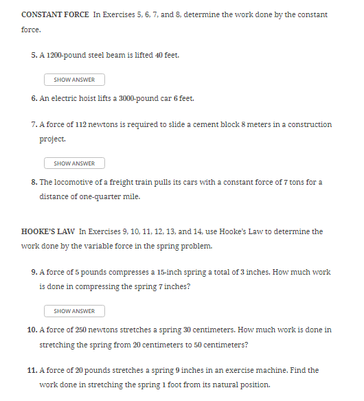Solved CONSTANT FORCE In Exercises 5,6,7, and 8 , determine | Chegg.com