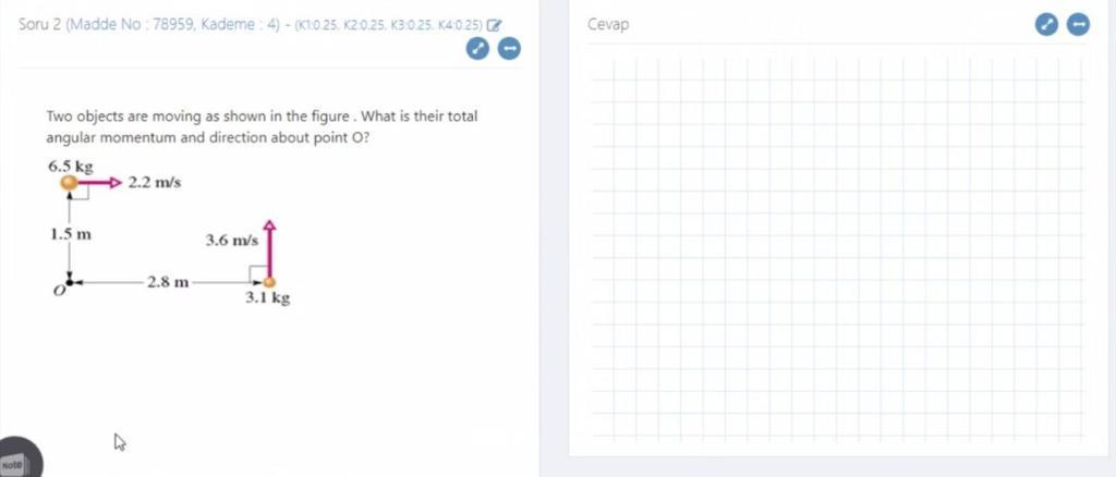 Solved Two objects are moving as shown in the figure. What | Chegg.com