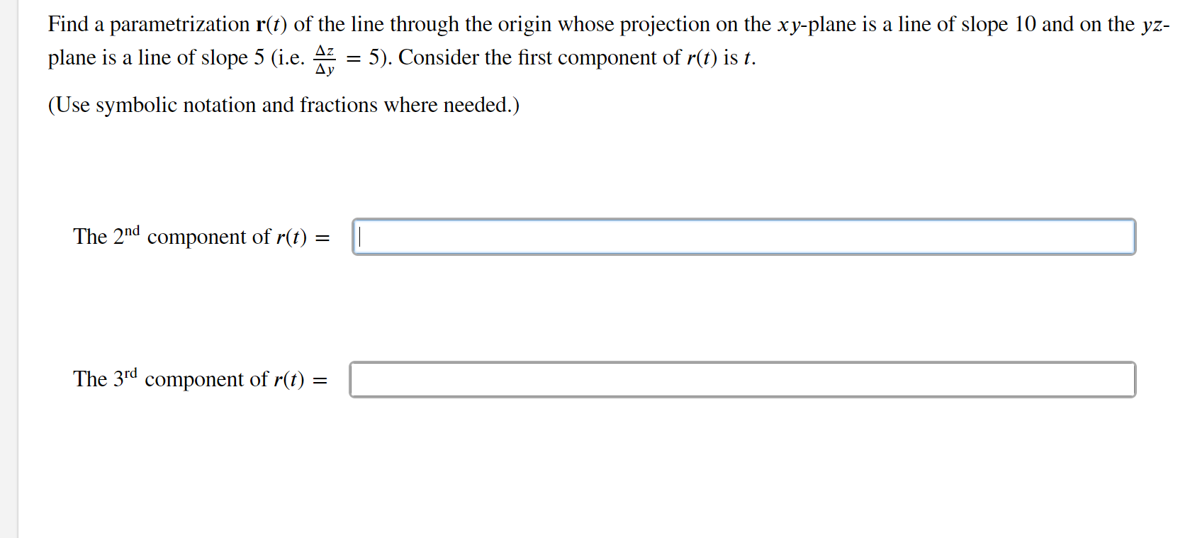 Solved Find a parametrization r(t) ﻿of the line through the | Chegg.com