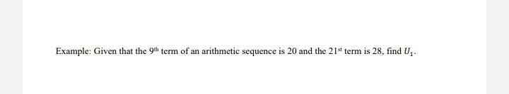 Solved Example: Given that the 9th term of an arithmetic | Chegg.com