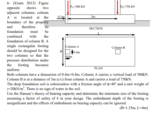 Solved 6- (Exam 2013) Figure opposite shows two adjacent | Chegg.com