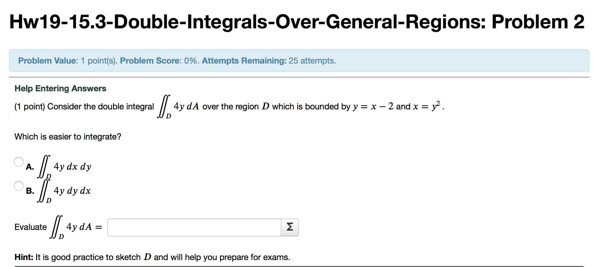 Solved Hw19-15.3-Double-Integrals-Over-General-Regions: | Chegg.com