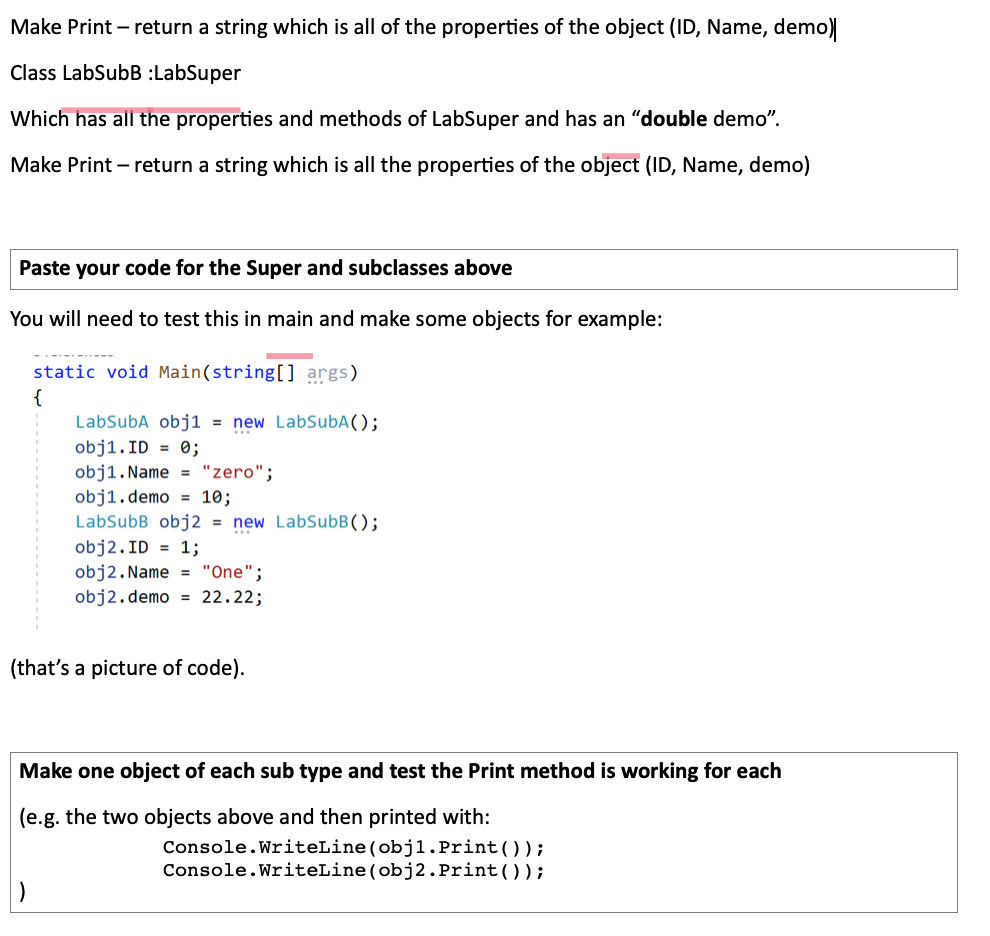 Solved Interface: That Interface (LabInterface) should | Chegg.com