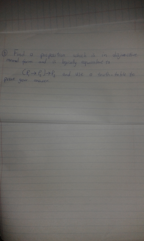 Solved Disjunctive 6 Find A Proposition Which Is Normal Form
