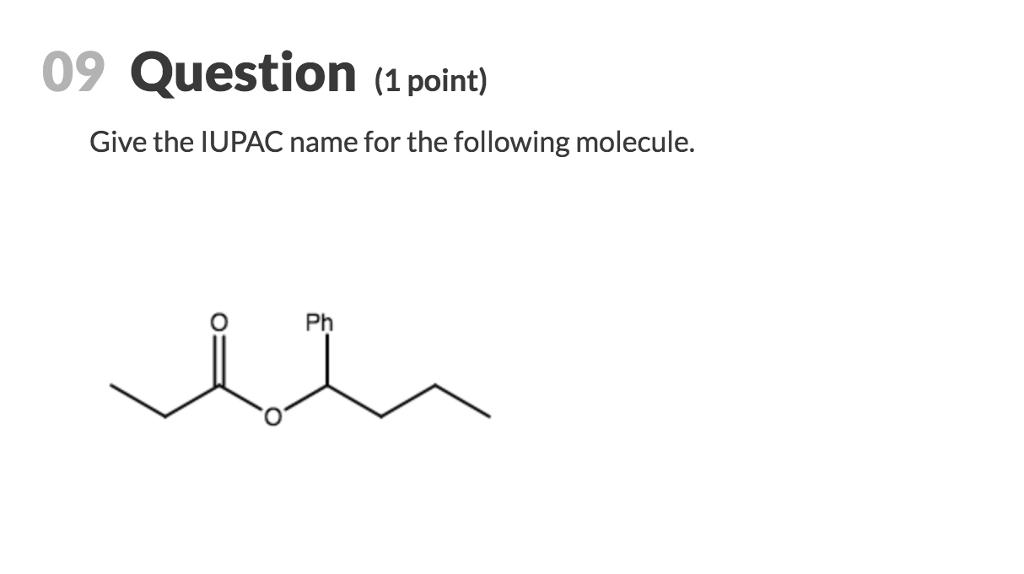 Give The Iupac Name For This Molecule Chegg