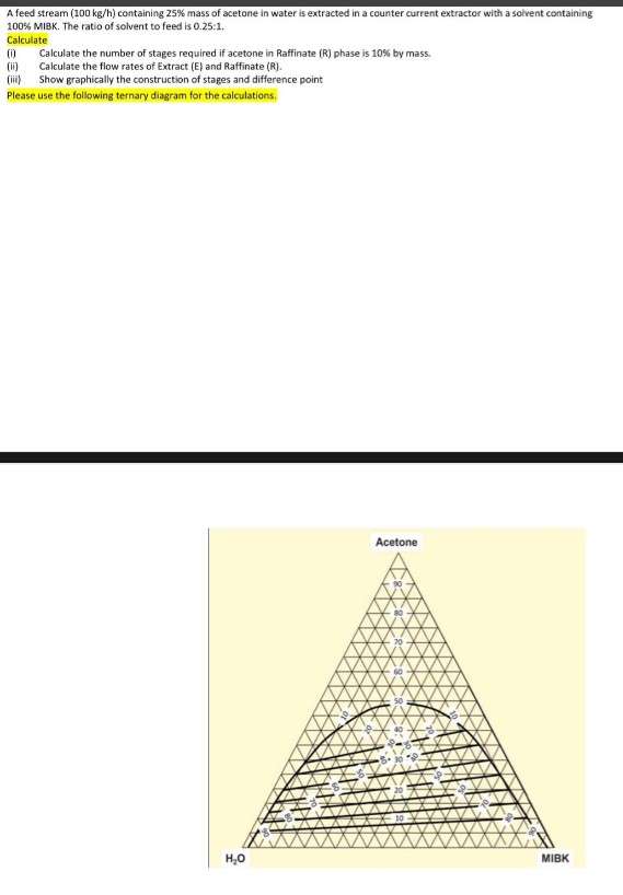 A feed stream ( \( 100 \mathrm{~kg} / \mathrm{h} \) ) | Chegg.com