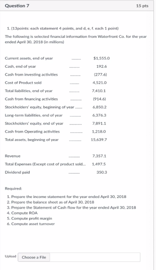 Solved 1. (13points: each statement 4 points, and d,e,f. | Chegg.com