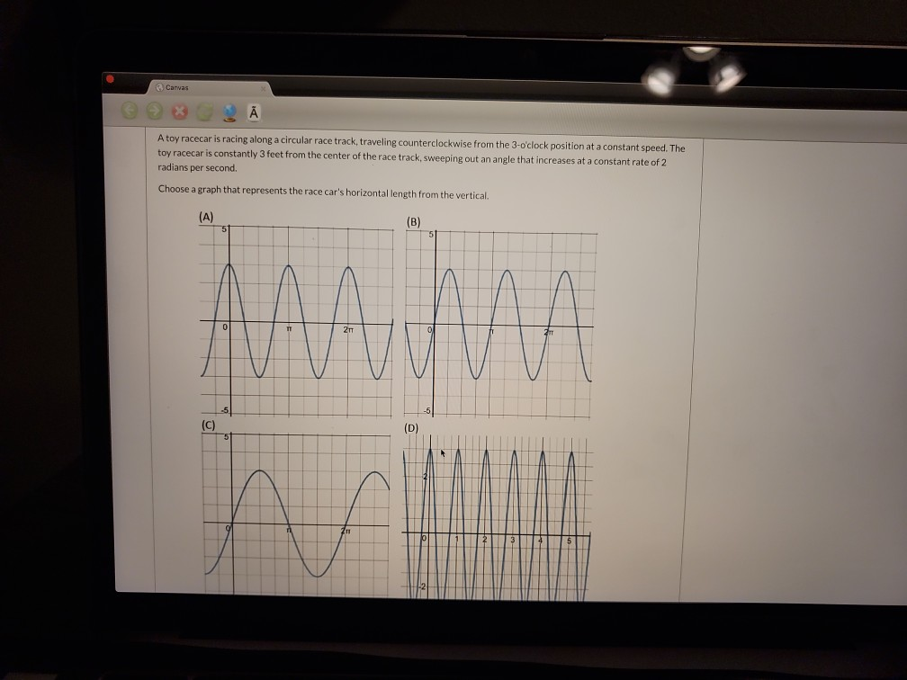 Solved Canvas » X ong a circular race track, traveling | Chegg.com