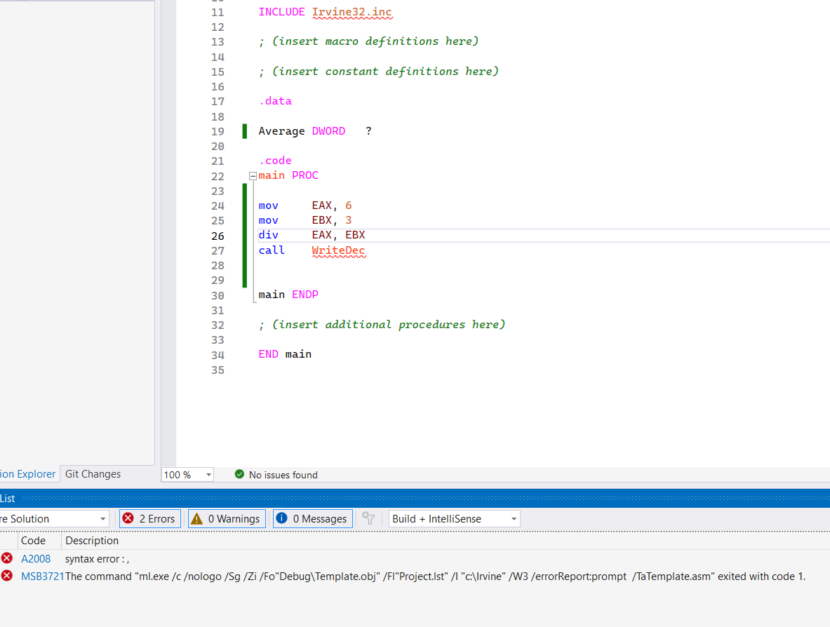 Solved Git Changes No issues found Code Description A2008 | Chegg.com