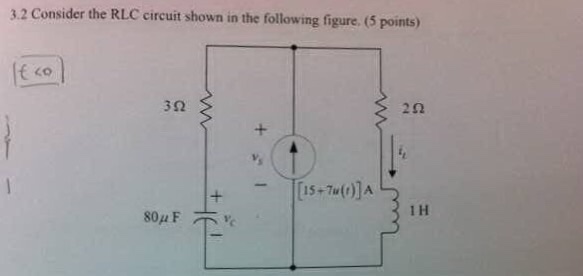 Solved 32 Consider the RLC circuit shown in the following | Chegg.com