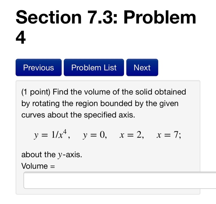 Solved Section 7.3: Problem 4 Previous Problem List Next (1 | Chegg.com