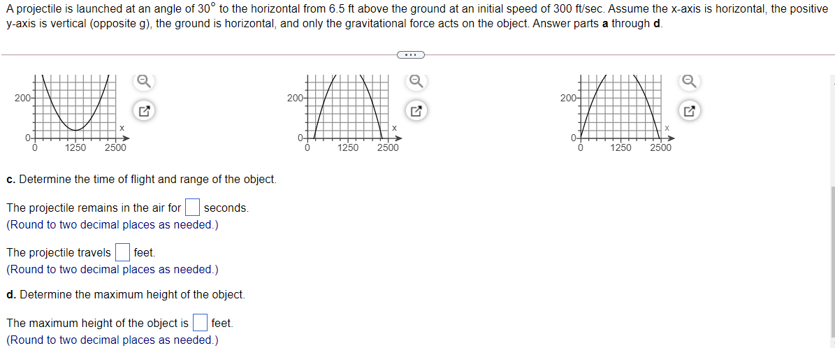 Solved A projectile is launched at an angle of to the | Chegg.com