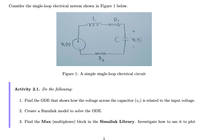 Solved Consider the single-loop electrical system shown in | Chegg.com