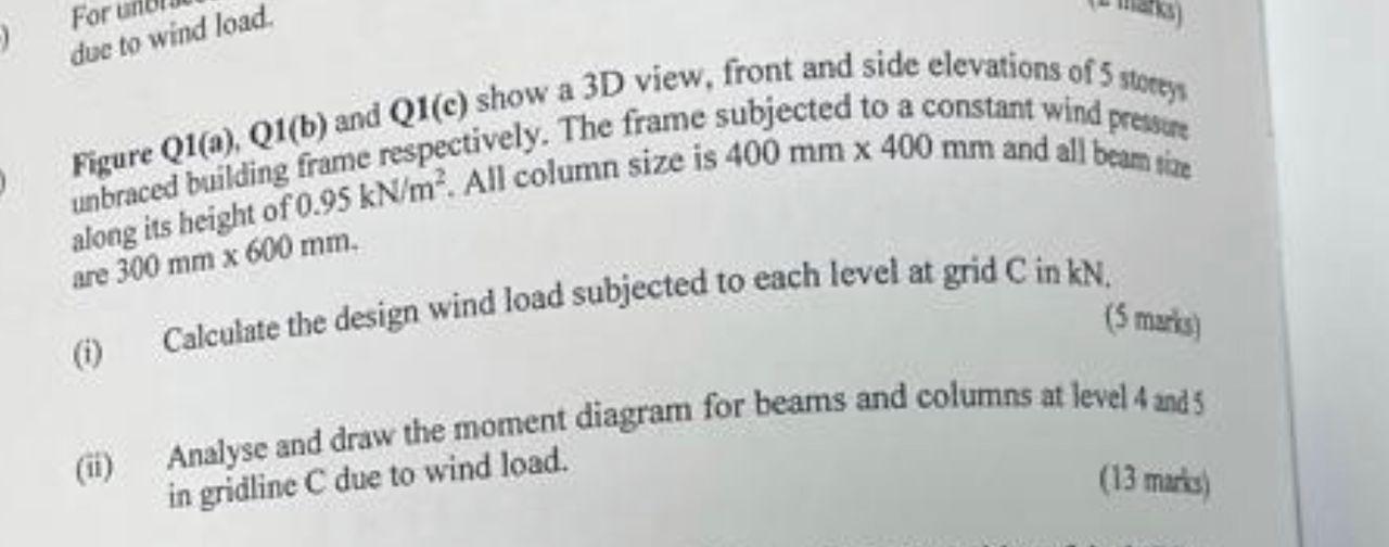 Solved Figure Q1( a), Q1 (b) and Q1 (c) show a 3D view, | Chegg.com