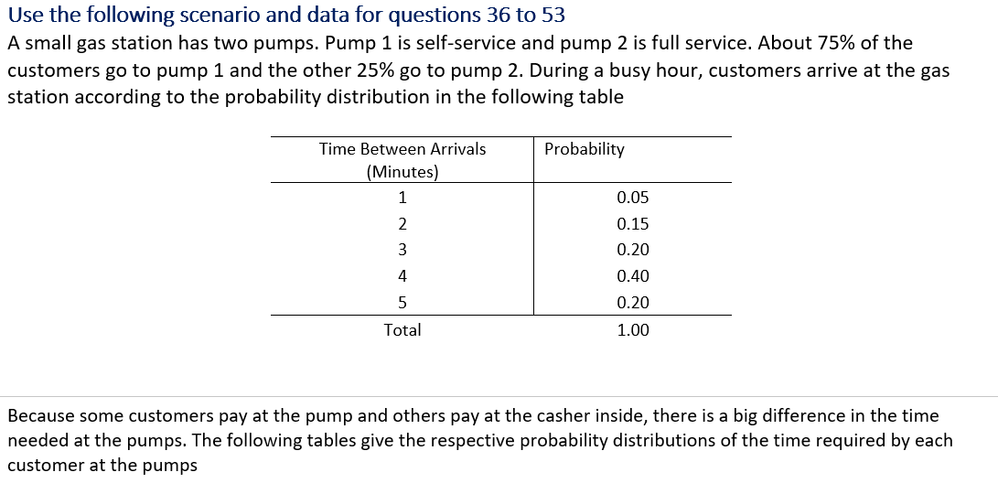 Use the following scenario and data for questions 36 | Chegg.com